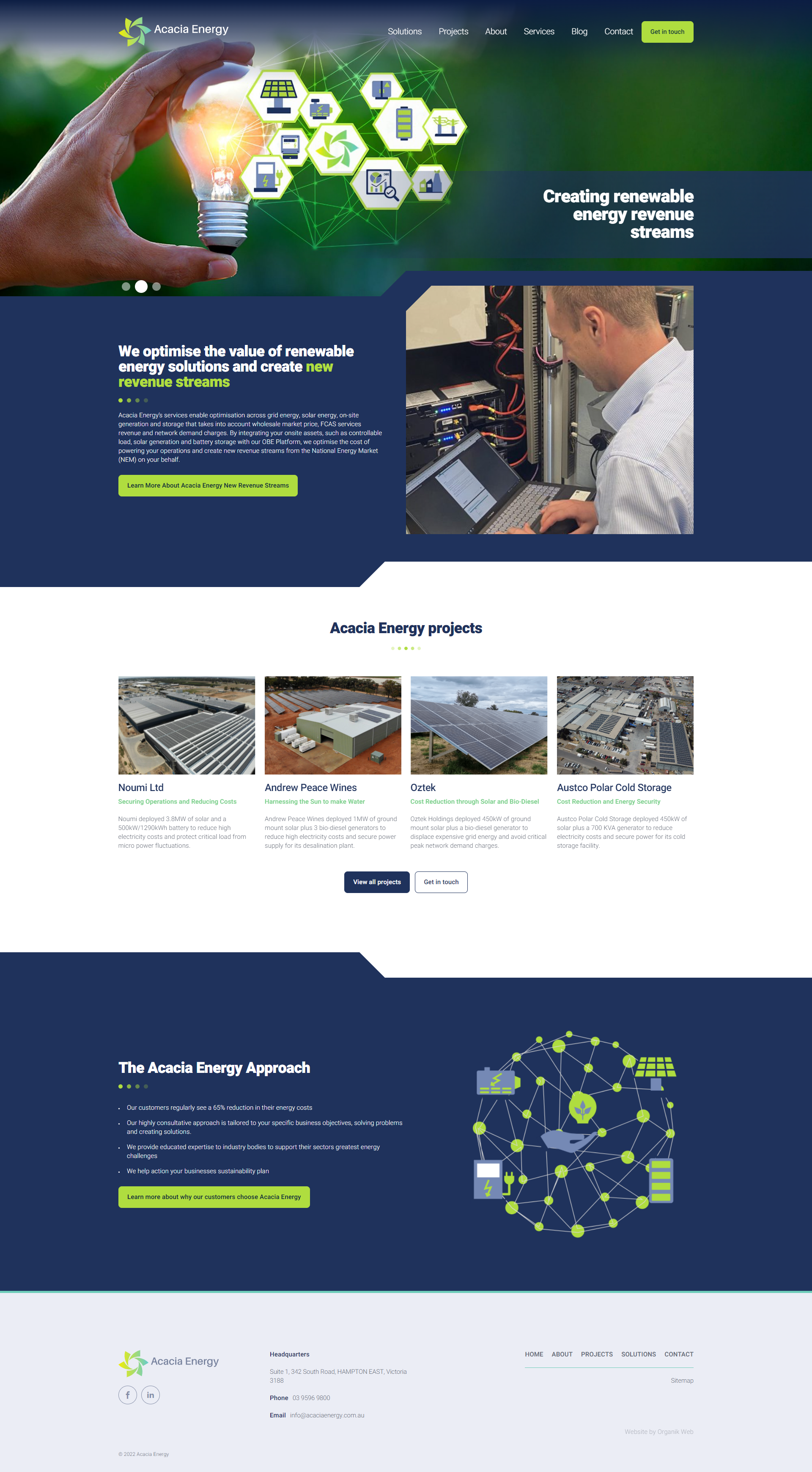 Acacia Energy » Website Design & Development Project