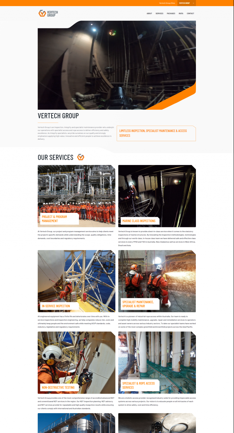 Vertech Group » Website Design & Development Project